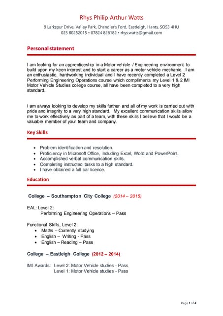my CV | RTF