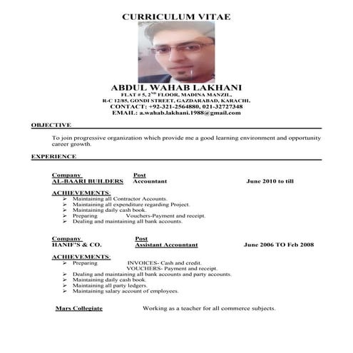 Bilal Hassan-Icmap-CV | DOC