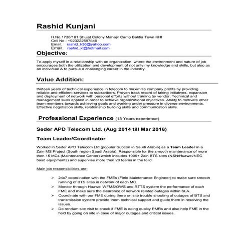CV - Rashid | DOC