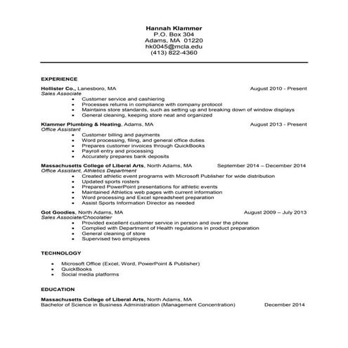 Resume2015 | DOCX