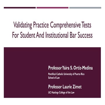 Validating Practice Comprehensive Tests | PPT