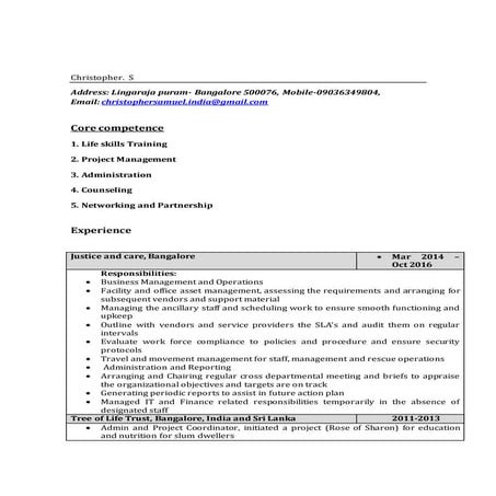 Christopher samuel CV 2016 | PDF