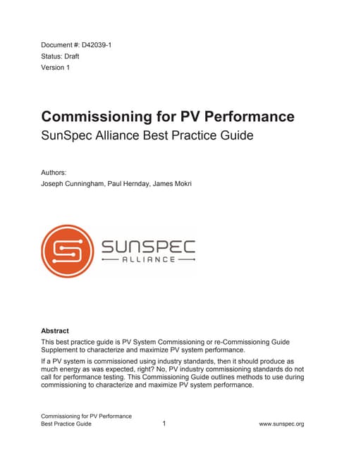 PV System Performance Assessment cover | PDF
