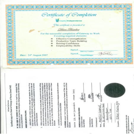 Work skills Qualifications | PDF