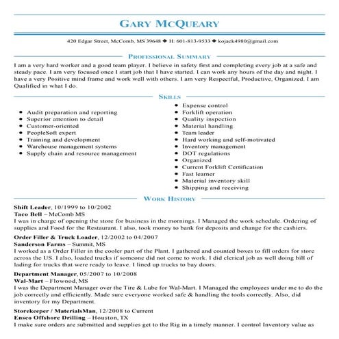 George Davis Resume 1 | DOCX
