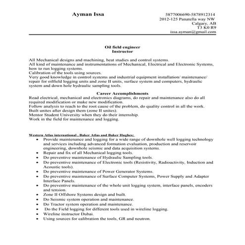 Ayman_Issa_CV 2014 new | PDF