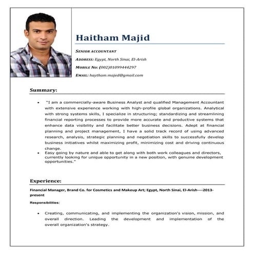 Haytham Maged CV pic 001 | PDF