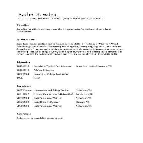 my resume | DOCX