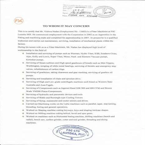 FSC Reference Page 1 | PDF