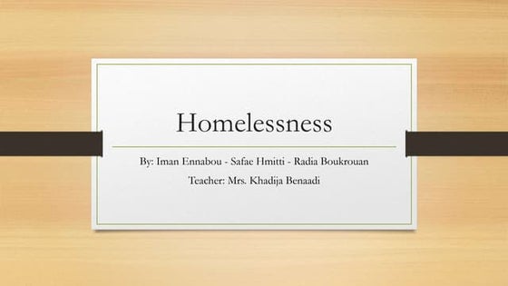 Homeless ppt (1) | PPTX