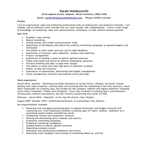 Sarah Holdsworth CV1 | DOCX