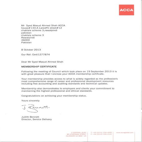 ACCA Membership | PDF