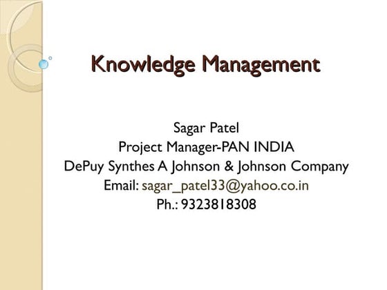 Knowledge management system life cycle | PPT