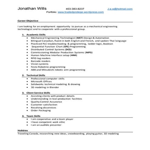 Resume_Jonathan_Wills | DOCX | Technology & Computing
