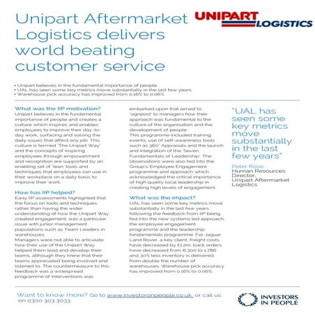 Unipart IiP Case Study | PDF