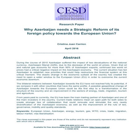 EU foreign policy with Azerbaijan | PDF