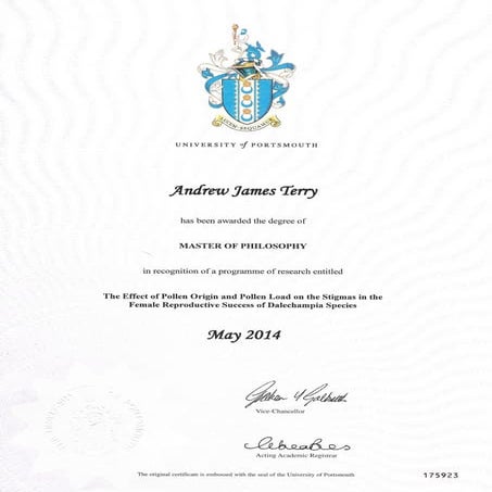 MPhil Certificate | PDF