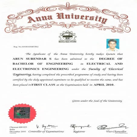 Degree certificate | PDF