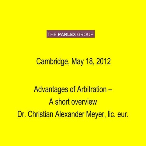 Parlex Arbitration 12 05 17 | PPT