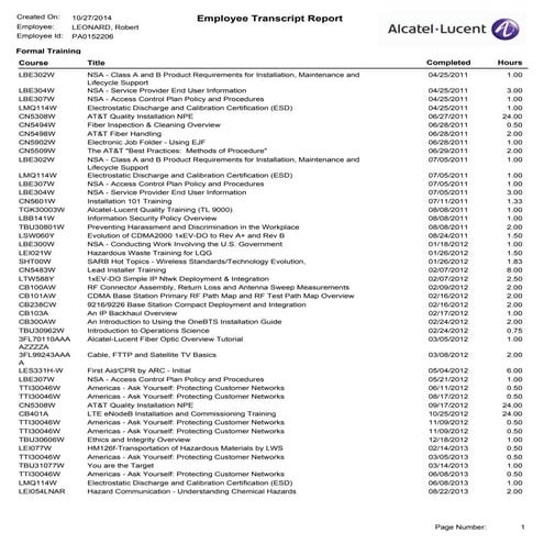 ALU training trancscript | PDF