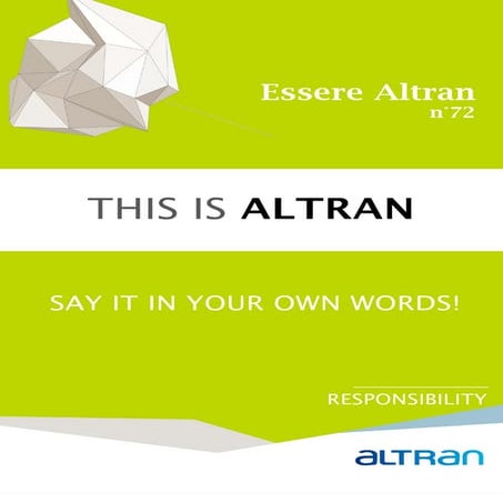 Newsletter - Essere Altran n.72 | Computer Software and Applications | Computing