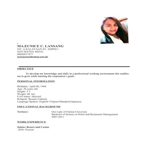 EUNICE RESUME UPDATED | DOC
