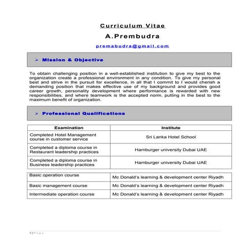 Prem cv Updated | DOC