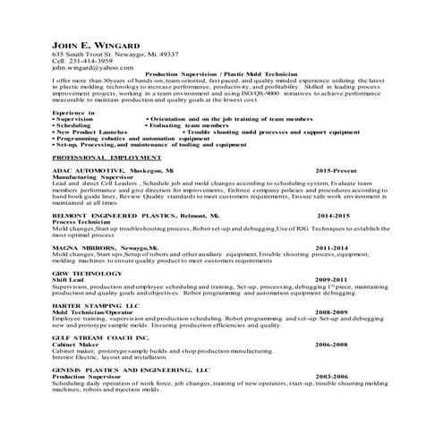 Craig Smith resume | DOCX