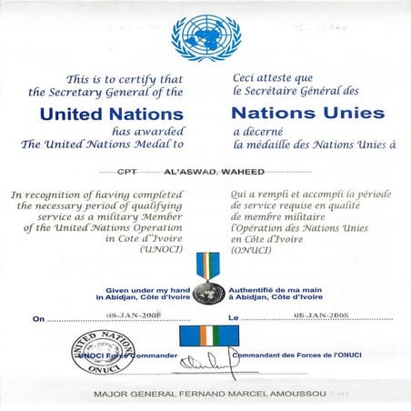 UN Certificate | PDF