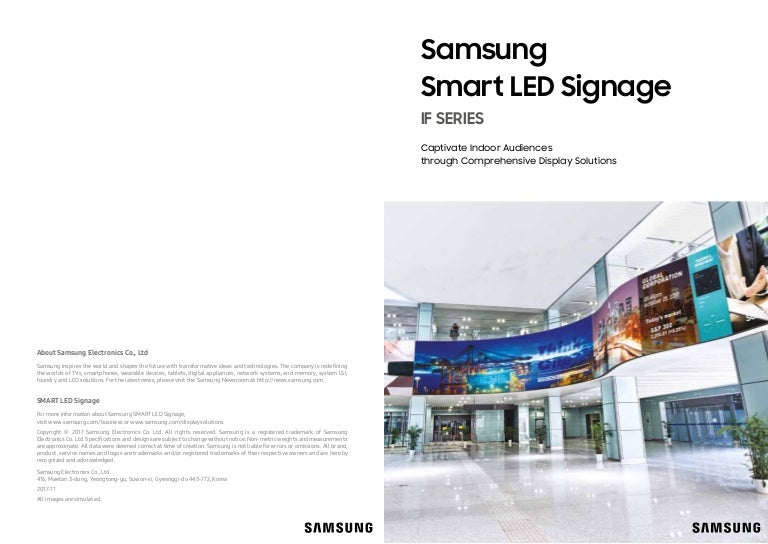 Samsung Smart Led Signage If Series Catalog