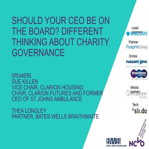 A6: Should your CEO be on the board? Different thinking about charity ...
