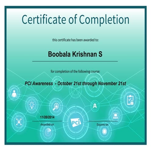 PCI Awareness - October 21st through November 21st | PPT