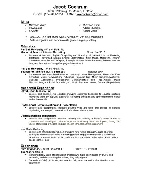 Resume rough draft | DOCX