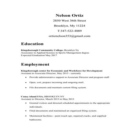 Nelson's Resume | DOC