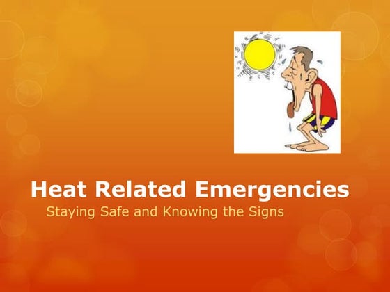 -- Heat Stress -- Training PPT | PDF | First Aid | Injuries