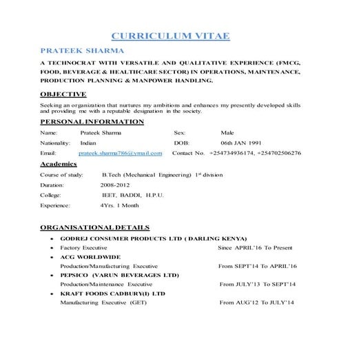 CV_prateek diffrnt | PDF