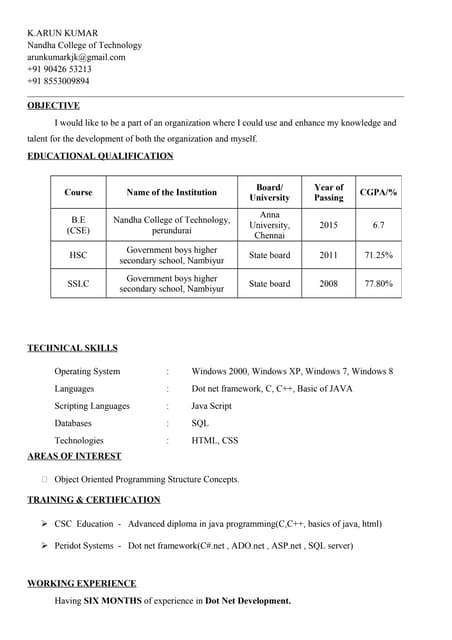 sathish_B.tech(IT)_2014_resume_updated | DOC | Computer Software and Applications | Computing