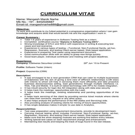Mangesh-Resume | PDF | Computer Software and Applications | Computing