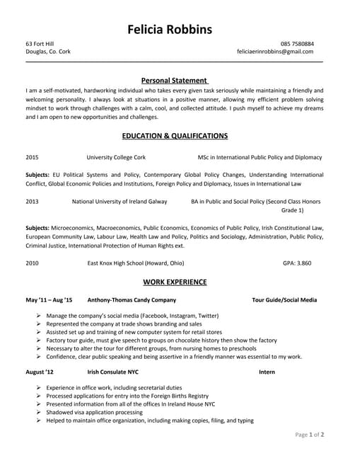 Patrick Sullivan Resume | PDF