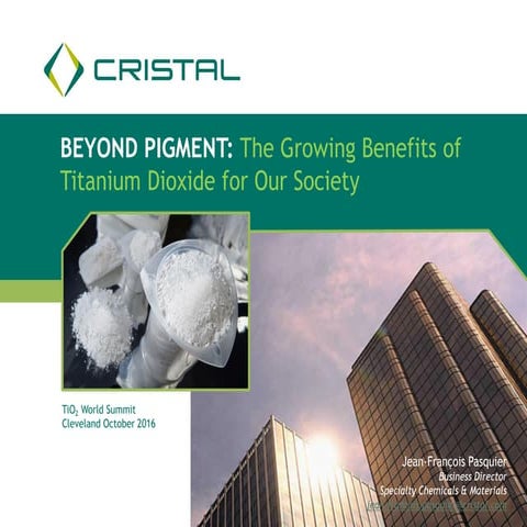 Cristal_TiO2_World_Summit_Presentation FINAL Oct 12 | PDF | Chemistry ...