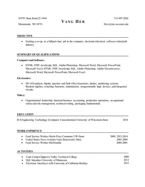 Resume 2015 H Rice updated-2 | PDF