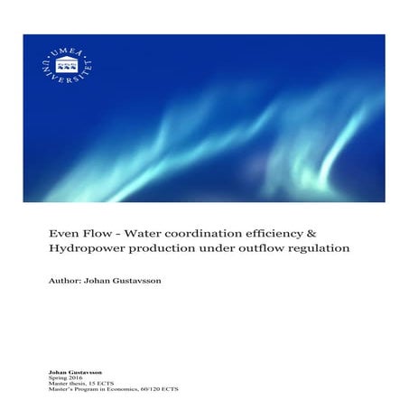Even Flow - Water coordination efficiency & Hydropower-1 | PDF