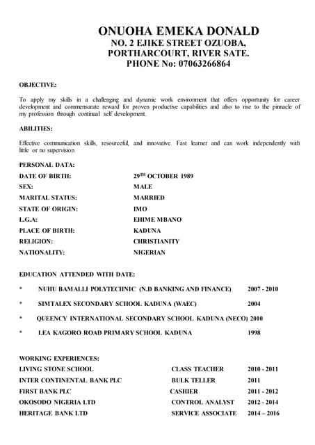 Donald Onuoha presentations