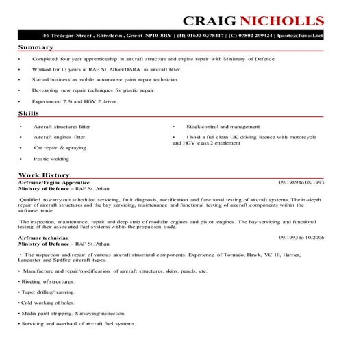Craig Nicholls CV 1 | DOCX