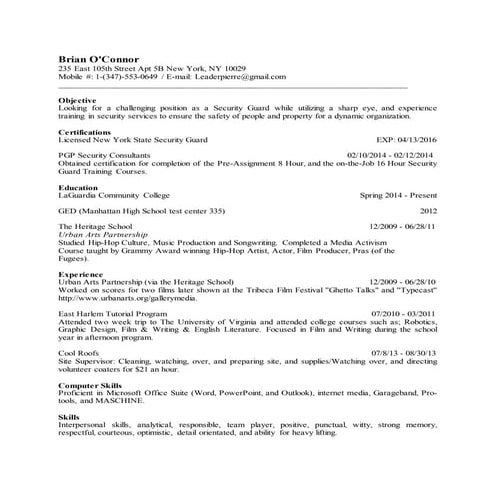 Ricardo Cordero Resume | DOC
