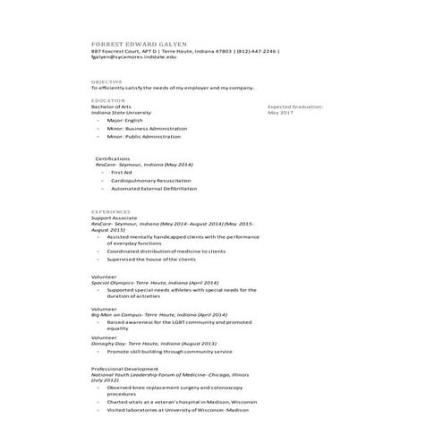 Garrett Foryth Resume | PDF