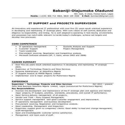 CV - Babaniji-Olajumoke Oladunni