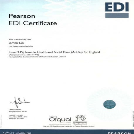 EDI Certificates for Diploma | PDF