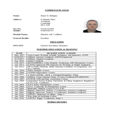 NEW STUART BATHGATE CV 22-08-2016 | DOCX