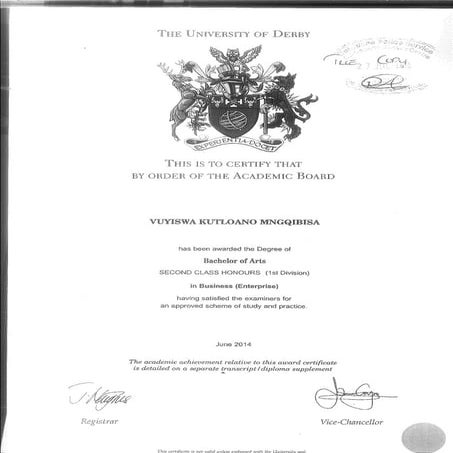 Vuyiswa_certificate | PDF